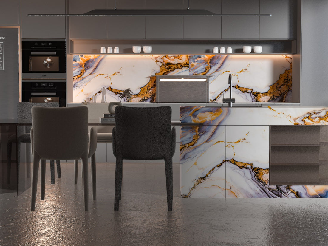Luxe Horizon Marble PVC Wall Panel 4x8 ft | Waterproof Luxury Marble ...